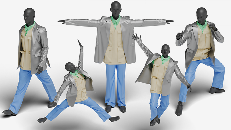 Progressive Outfit Assembly and Instantaneous Pose Transfer | Huamin Wang